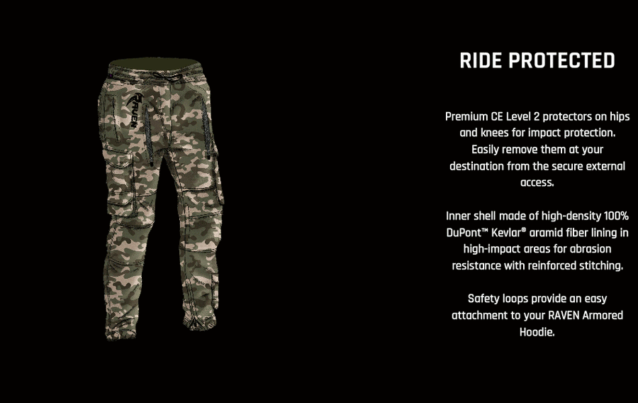 RAVEN Moto - Motorcycle Pants | ARCANE Armored Cargo Joggers
